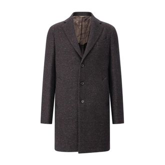 Maurizio Baldassari Homme, Manteaux, Brun, Taille: 2XL Single-Breasted Coat