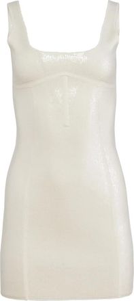 Fleur du Mal robe courte &agrave; sequins - Tons neutres