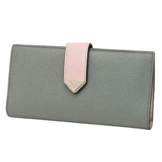 Prada Portefeuille long pr&eacute;-poss&eacute;d&eacute; (bi-pli) - Femme - Pre-owned - Gris - Taille: ONE Size