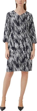 Comma Kleid mit Allover Print,59A7 black/white,Gr.36