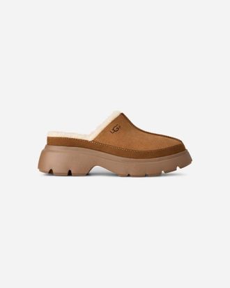 UGG Calimuze Clog f&uuml;r Damen in Brown, Gr&ouml;&szlig;e Wildleder