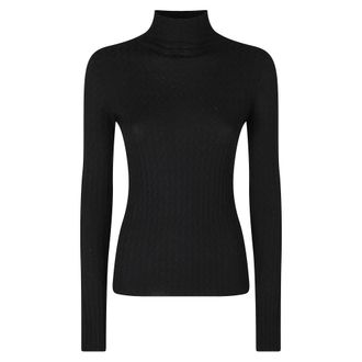 Roberto Collina Damen, Strickwaren, Schwarzk, SGr&ouml;&szlig;e