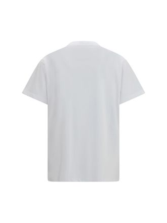 Ganni Womens Cherry T-Shirt Bright White Cotton T-Shirts And Polos