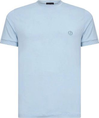 Giorgio Armani Homme, Tops, Bleu, Taille: M T-shirt &agrave; manches courtes et col rond
