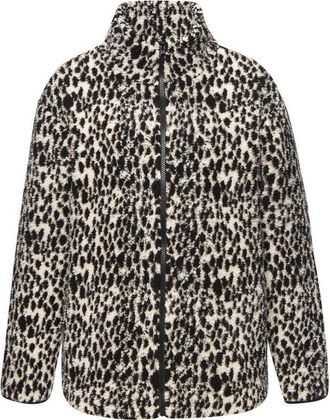 Lascana Fleecejacke mit elegantem Leo-Muster