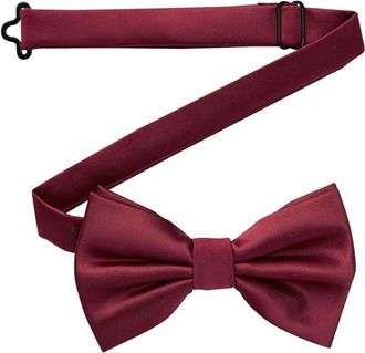 DonDon noeud papillon homme fait main look soie 12 x 6 cm noeud papillon Rouge bordeaux