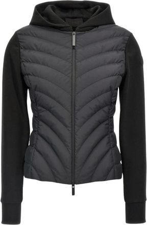 Moncler Femme, Vestes, Noir, Taille: 42 FR Veste Rembourr&eacute;e &agrave; Capuche