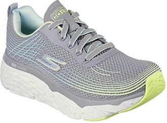 Skechers Max Cushioning Elite Basket Femme, Bordure Textile Gris Citron, 40 EU