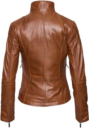 Bugatti Lederjacke (1-St) Taillierter Schnitt