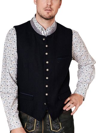 Krüger Herren Trachten Weste kurz, Modell: Jermeny, kurzarm, Art.-Nr. 951566-0-0080, 52