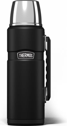 Thermos Edelstahl- ThermoskanneKönig - Matt Black (1200 ml)
