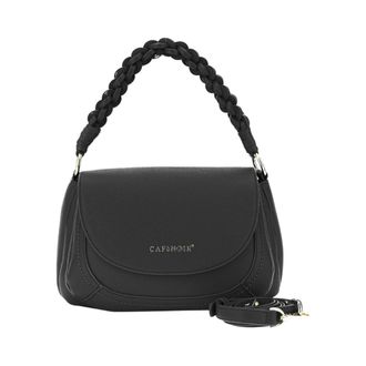 Caf&egrave;noir Handtasche mit Klappe und geflochtenem Griff - - Bags - Damen - Schwarzk - ONE SIZE