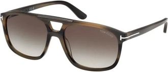 Tom Ford unisex, Accessoires, Brun, Taille: 58 MM Lunettes de soleil 55B