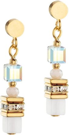 Coeur de Lion Ohrringe - Ohrringe Mini Cubes - Gr. unisize - in Wei&szlig; - f&uuml;r Damen