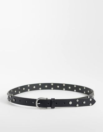 Levi's ceinture en cuir ovale constellation noire
