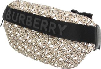 Burberry unisex, Pre-owned, Beige, Taille: ONE Size Sac Banane Vintage en Nylon Pre-owned