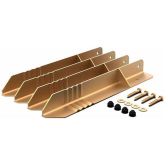 REBO Rebo - Spielturm Schwerlastanker 4er Set Zubeh&ouml;r aus Metall in Braun