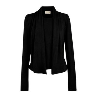 Cortana Pull en maille &agrave; col carr&eacute; et manches longues - Femme - Pulls - Noir - Taille: 36 FR