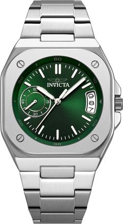 Invicta Cuadro 70658 Herrenuhr - Quarzuhrwerk - Metall mit gr&uuml;nem Zifferblatt - 42 mm