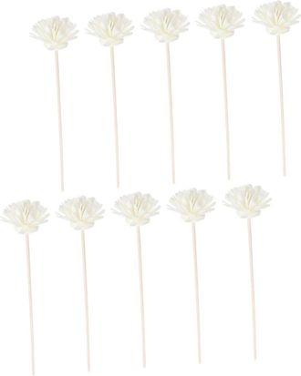 Cabilock 10 St&uuml;ck Aromatherapie Duftst&auml;bchen Holz Pe Material Mit Getrockneten Blumen Naturgetreuer Schilfdiffusor F&uuml;r Raumdeko Und Wellness