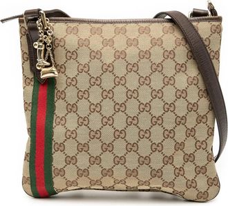 Gucci Hobo Bags - GG Canvas Jolicoeur Crossbody - Gr. unisize - in Braun - f&uuml;r Damen