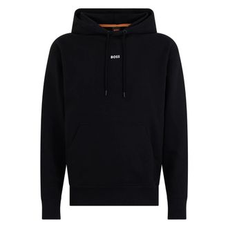 HUGO BOSS Baumwoll-Sweatshirt mit Kapuze und Logo - - Sweatshirts & Hoodies - Herren - Schwarzk - L