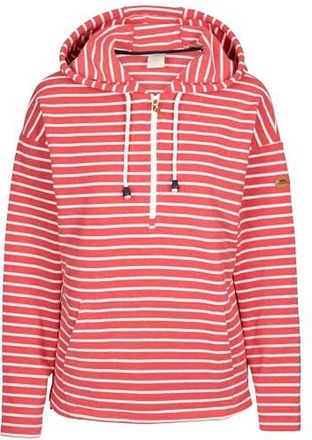 Trespass Sweat à capuche à manches longues pour femme avec demi-fermeture éclair douce, rouge, XL