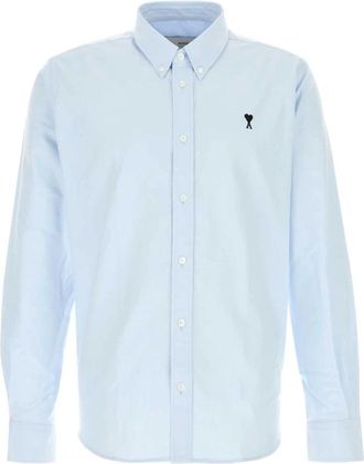 Ami Homme, Chemises, Bleu, Taille: M De Coeur Oxford Shirt