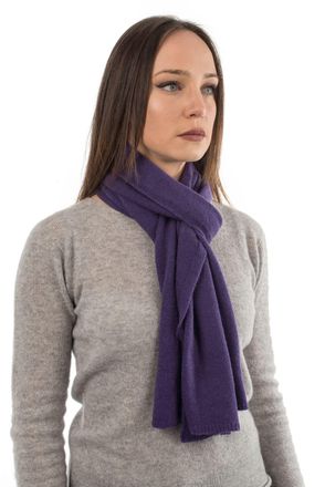 DALLE PIANE CASHMERE Schal aus 100% Kaschmir - Made in Italy - f&uuml;r Mann/Frau, Farbe: Violett, Einheitsgr&ouml;&szlig;e