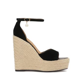 Kazar Schwarze Wildleder-Wedgesandalen auf einer Plattform - - Shoes - Damen - Schwarzk - 38 EU