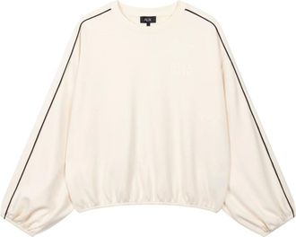 ALIX The Label Alix The Label, Femme, Sweatshirts et sweats &agrave; capuche, Beige, Taille: 42 FR Pull &agrave; passepoil en maille