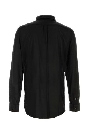 Dolce & Gabbana Mens Black Jersey Shirt Nero Exterior: Silk Camicie