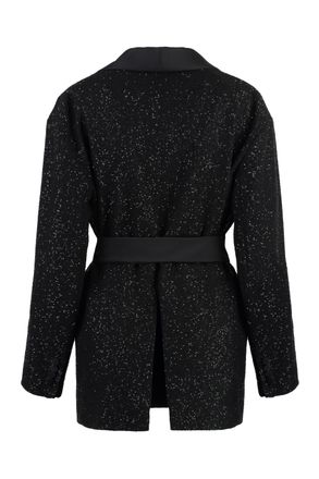 Max Mara Womens Pau Sequin Blazer Black Blazers Jacket