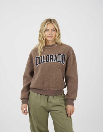 Brave Soul Sweat en imitation peau de mouton - Taupe-Neutre