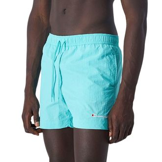 Champion Legacy Icons Beachshorts - Crinkle Taslon Small Script Logo Shorts, Aquamaringr&uuml;n, S Herren SS24, Aquamarin Gr&uuml;n, Small