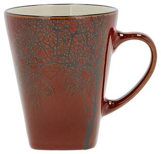 Villa Collection Hela Mug Dia 35 cl - Tasse en Grès 9 x 11 cm - Café & Thés - Resistant & Design - Motif Bois - anniversaire, fête des mères, fête des pères, noel - Am