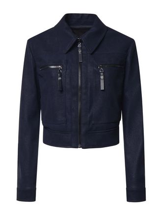 Pinko Lederjacke - Blau