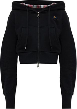 Vivienne Westwood Femme, Sweatshirts et sweats &agrave; capuche, Noir, Taille: 38 FR Logo SweaT-shirt