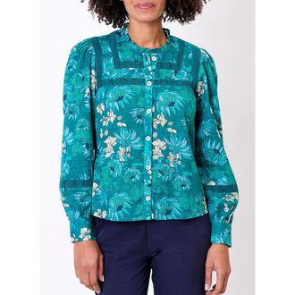 La Fianc&eacute;e Du M&eacute;kong Chemise imprim&eacute;e macram&eacute; coton bio ADIL