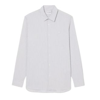 Lacoste Homme, Chemises, Blanc, Taille: 3XL Chemise Popeline Stretch Ray&eacute;e Coupe Slim