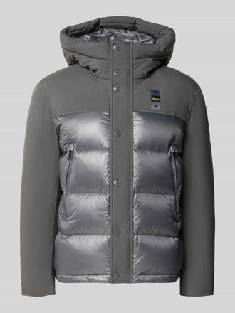 Blauer Steppjacke mit Rei&szlig;verschlusstaschen Modell BROOK