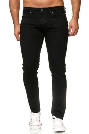 Elara Herren Jeans Slim Fit Hose Denim Stretch Chunkyrayan 16533-Black-32W / 34L