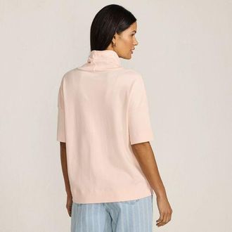 Lands End Supima Rollkragenshirt, Damen, Gr&ouml;&szlig;e:44-46 regular, Pink, Baumwolle, by Lands End