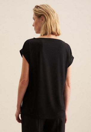 Seidensticker Klassische Bluse Ohne Arm Rundhals Uni
