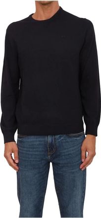 A|X Armani Exchange Homme, Pulls, Bleu, Taille: XL Pull ras du cou en laine vierge