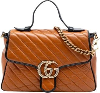 Gucci Sac bandouli&egrave;re matelass&eacute; Pre-owned - Femme - Pre-owned - Brun - Taille: ONE Size