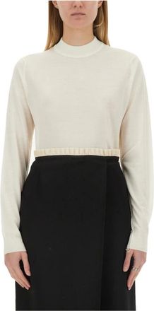 Maison Margiela Femme, Pulls, Beige, Taille: 40 FR Pull en laine m&eacute;rinos