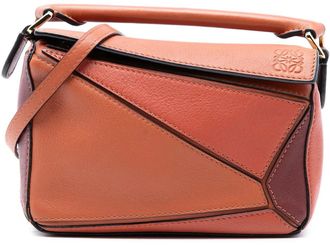 Loewe Hobo Bags - Mini Tricolor Calfskin Puzzle Satchel - Gr. unisize - in Orange - f&uuml;r Damen