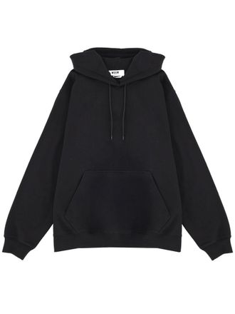 Msgm Logo-Embroidered Cotton Sweatshirt - Black