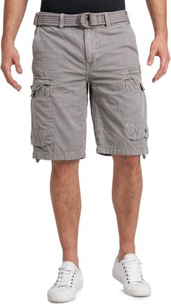 Jetlag Herren Cargo Shorts mit Gürtel 24-975 Bermuda Knielang Loose Fit Steeple Grey W42